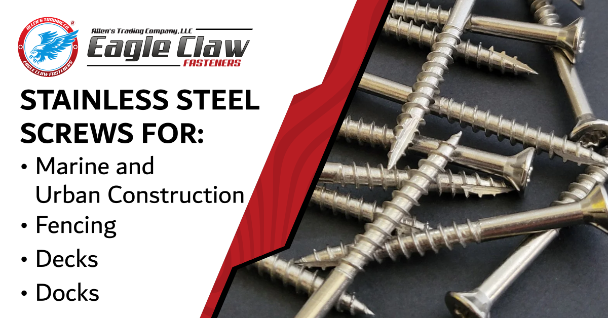 Shop the full Catalog of the Eagle Claw Stainless Steel Screw Range